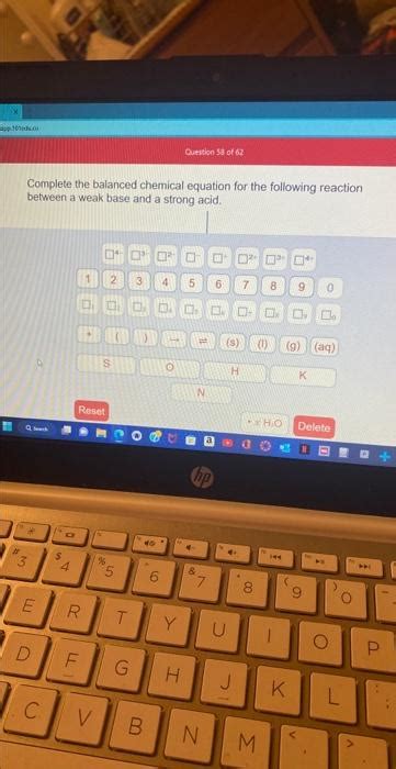 Complete The Balanced Chemical Equation For The