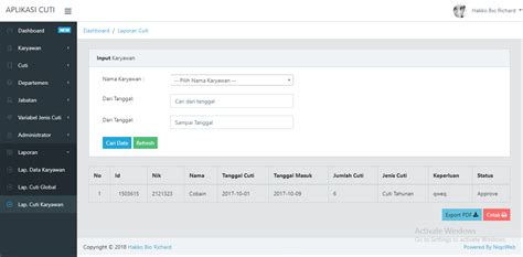 Aplikasi Cuti Karyawan Jasa Pembuatan Website Cikarang Bekasi Karawang Aplikasi Cuti