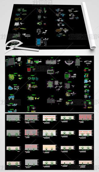工程铺装平面图专题模板 工程铺装平面图图片素材下载 我图网