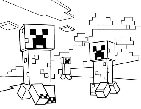 Trepadeira Do Minecraft Coloring Page