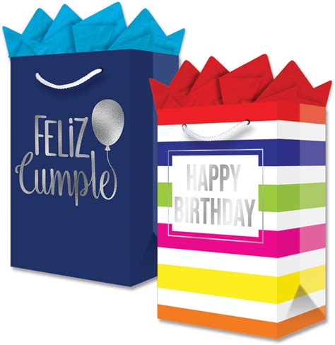 879 542 Bolsa Para Regalo Mediana Con Aplicación Birthday Foil Granmark