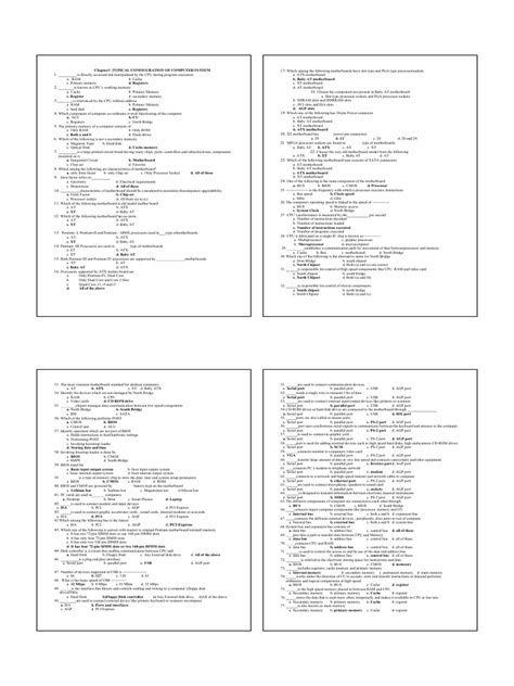 Ii Pu Mcq Chapterwise23 Pdf Computer Data Storage Random Access