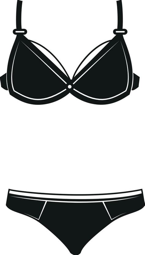 Black Silhouette Of Female Underwear 22966632 Vector Art At Vecteezy