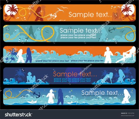 Sexy Girls Banners See Similar Please Stock Vector Royalty Free 13510759