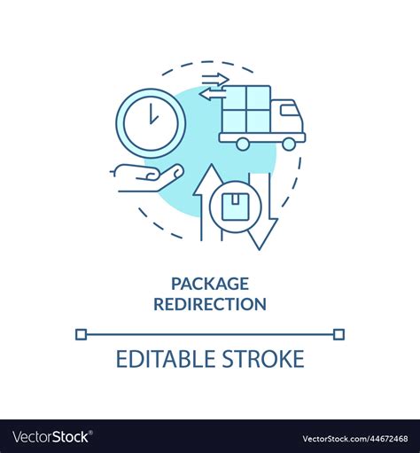 Package Redirection Turquoise Concept Icon Vector Image