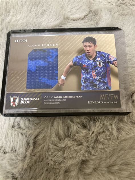 【未使用】遠藤航選手 ジャージカード 2022 サッカー日本代表 オフィシャルトレーディングカード スペシャルエディションの落札情報詳細