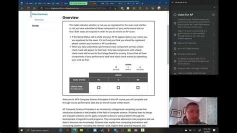 Csp Create Performance Task Video Youtube