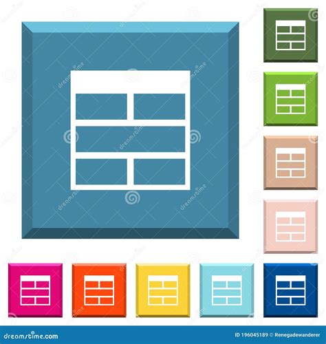 Spreadsheet Horizontally Merge Table Cells White Icons On Edged Square