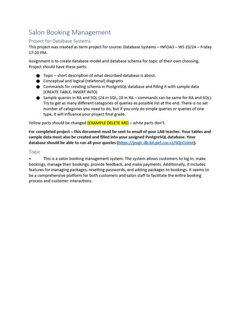 Salon Booking Management Dipesh Suthar Pdf Databases Relational Model