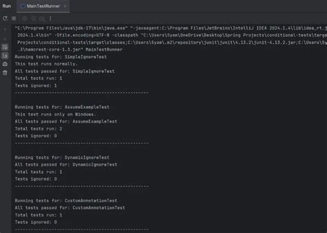 JUnit 4 Conditional Test Execution And Ignoring Strategies