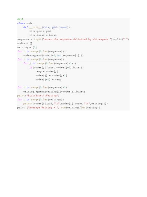 Pract 4 Sjf Pdf