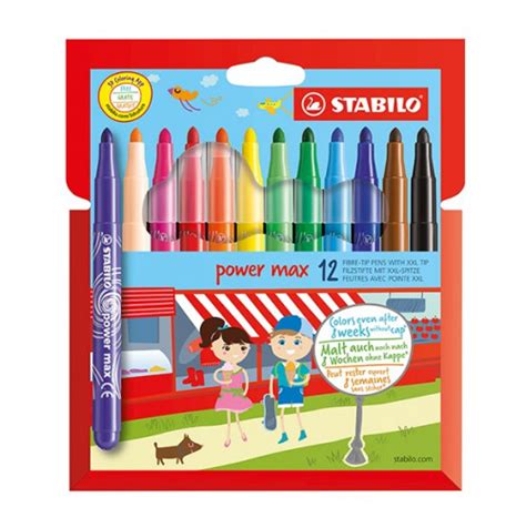 Rotulador Stabilo Power Max Caja 12 U Material Escolar Material De