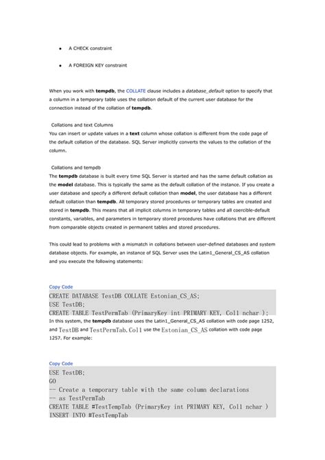 Setting And Changing The Column Collation Doc
