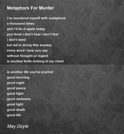 Sad Metaphor Poems
