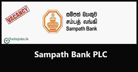 Governance Officer Sampath Bank Job Vacancies 2024