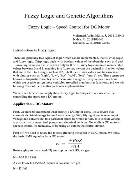 sc proj fuzzy logic pdf fuzzy logic normal distribution