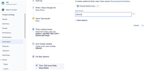 How To Create An Automation Rule To Add Story Points To Epic Automation Atlassian Support