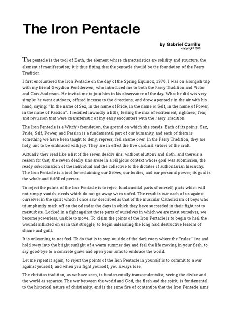 The Iron Pentacle Pdf Masturbation Seven Deadly Sins