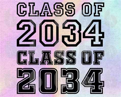 Class Of 2034 Svg Files For Cricut Senior Graduation Svg For Shirts