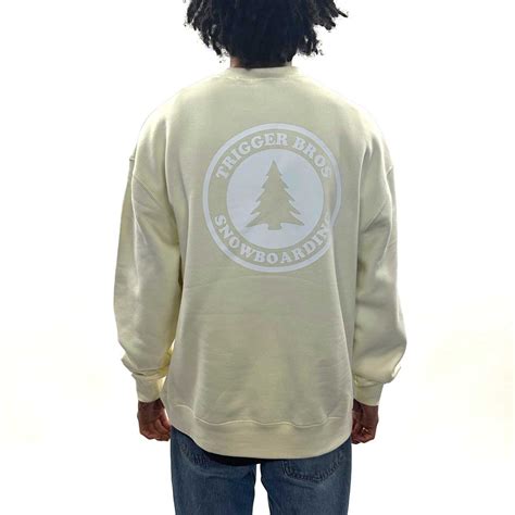 Trigger Bros Snowboarding Relax Fit Crew Mens In Butter Trigger Bros