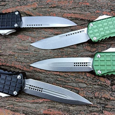 Microtech Hera Tactical Frag Otf Pocket Knife 3 D2 Blades Aluminum A