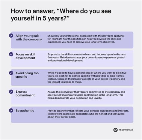 how to answer “where do you see yourself in 5 years” resumeway