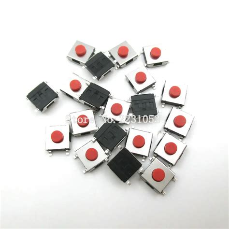 100pcslot 6631mm Smd Switch 4 Pin Touch Micro Switch Push Button
