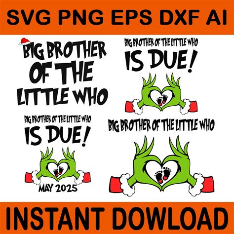Big Brother Who Is Due Svg Big Brother Of The Little Who Svg A Little Who Is Due Svg