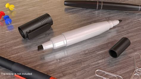 Double Ended Marker Open 3d Model 19 Obj Lxo Ma Max Fbx C4d