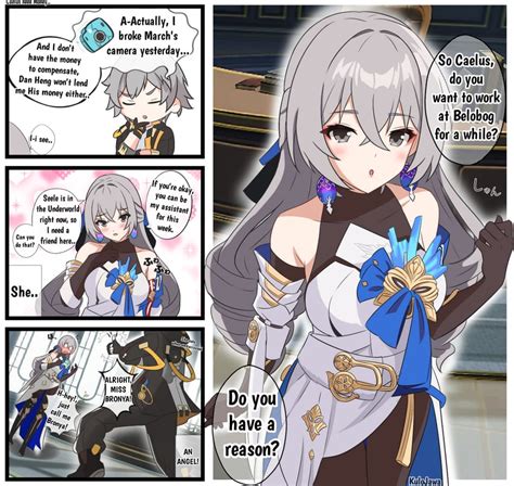 Trailblazer Caelus And Bronya Rand Honkai And 1 More Drawn By Kulo