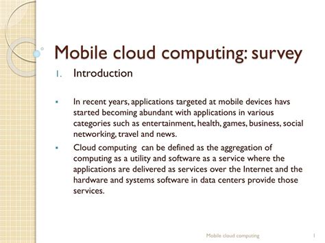 Ppt Mobile Cloud Computing Survey Powerpoint Presentation Free