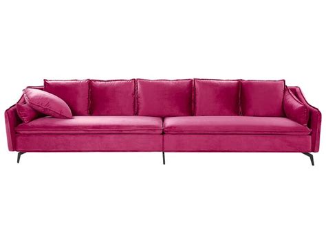 Fuschia Velvet Sofa Baci Living Room