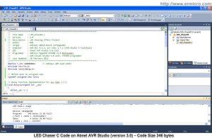 The LED Chasing Effect Project Using Atmel AVR Microcontroller ATMega32 AVR