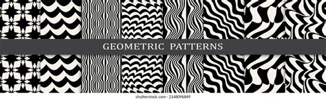 Abstract Weaves Seamless Background Pattern Set Stock Vector Royalty