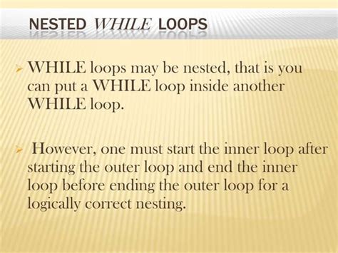 Presentation On Nesting Of Loops Pptx Programming Languages Computing
