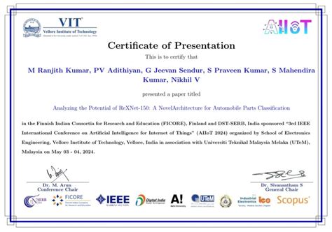 Jeevan Sendur G On Linkedin Aiiot2024 Artificialintelligence