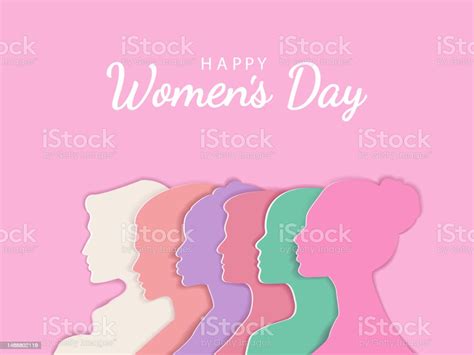 여성의 날 배너 또는 여성의 얼굴이 있는 인사말 카드 어머니의 날 3 월 8 일 인사말 카드브로셔 엽서 티켓 배너 여성 역사의