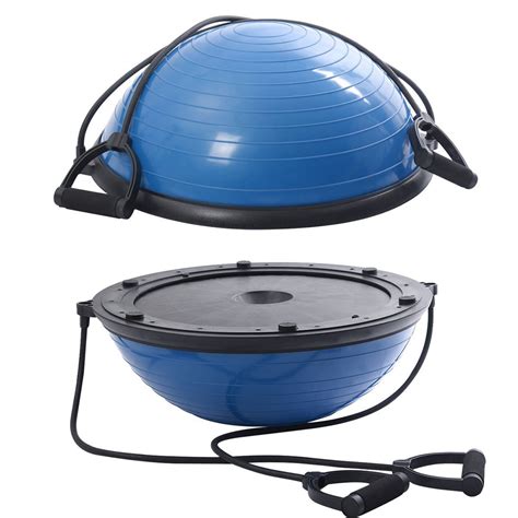 23 Yoga Half Ball Exercise Trainer Fitness Balance Strength Gym W Pump