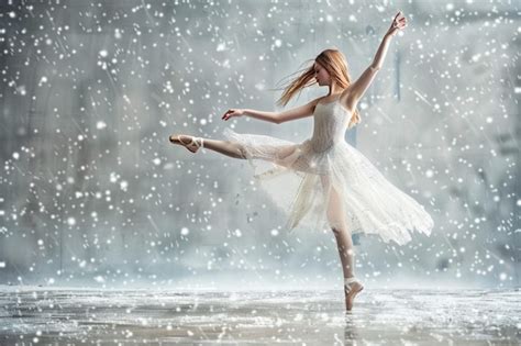 Premium Photo Snowfall Love Ballet White Wallpaper Valentines Day