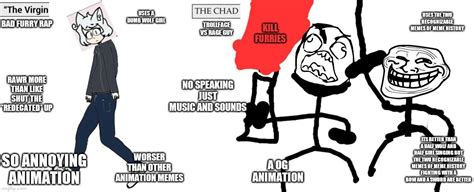 The Virgin Bad Furry Rap Vs The Chad Trollface Vs Rage Guy R Virginvschad