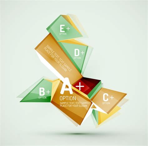 Premium Vector Geometric Shapes With Sample Text Abstract Template