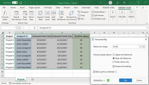 Flip Excel Table Horizontal Vertical At Ivan Flores Blog