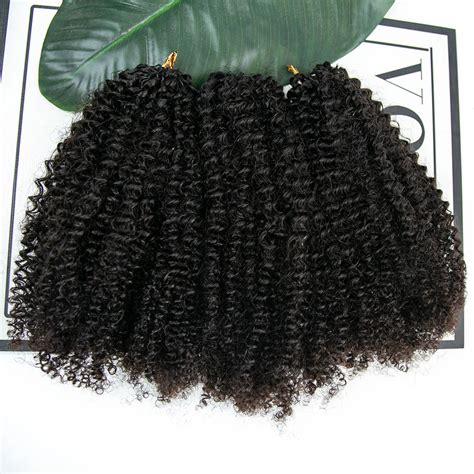 Afro Kinky Curly For Woman Crochet Hair Extensions Human Hair