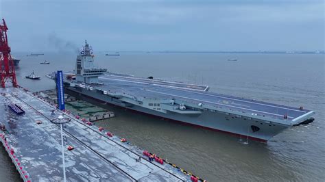 Chinas Third Aircraft Carrier Fujian Sets Out For Maiden Sea Trials Cgtn