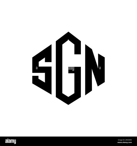 Sgn Hexagon Logo Stock Vector Images Alamy