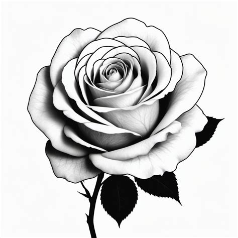Simplistic White Rose Image On Black Background Stable Diffusion Online