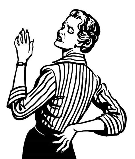 50 Middle Aged Woman Back Pain Stock Illustrations Royalty Free