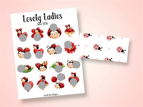 Ladybug Scratch Off Challenge And Two Color In Challenges With Envelope