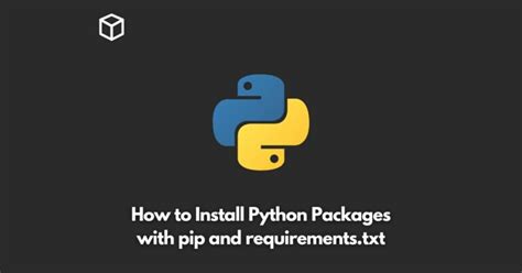 how to install python packages with pip and requirements txt