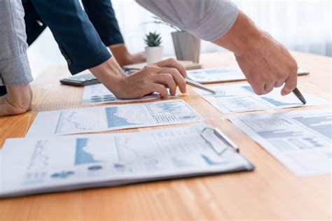 Analyst Team In Office Analyzing Financial Data Analysis Papers Entity